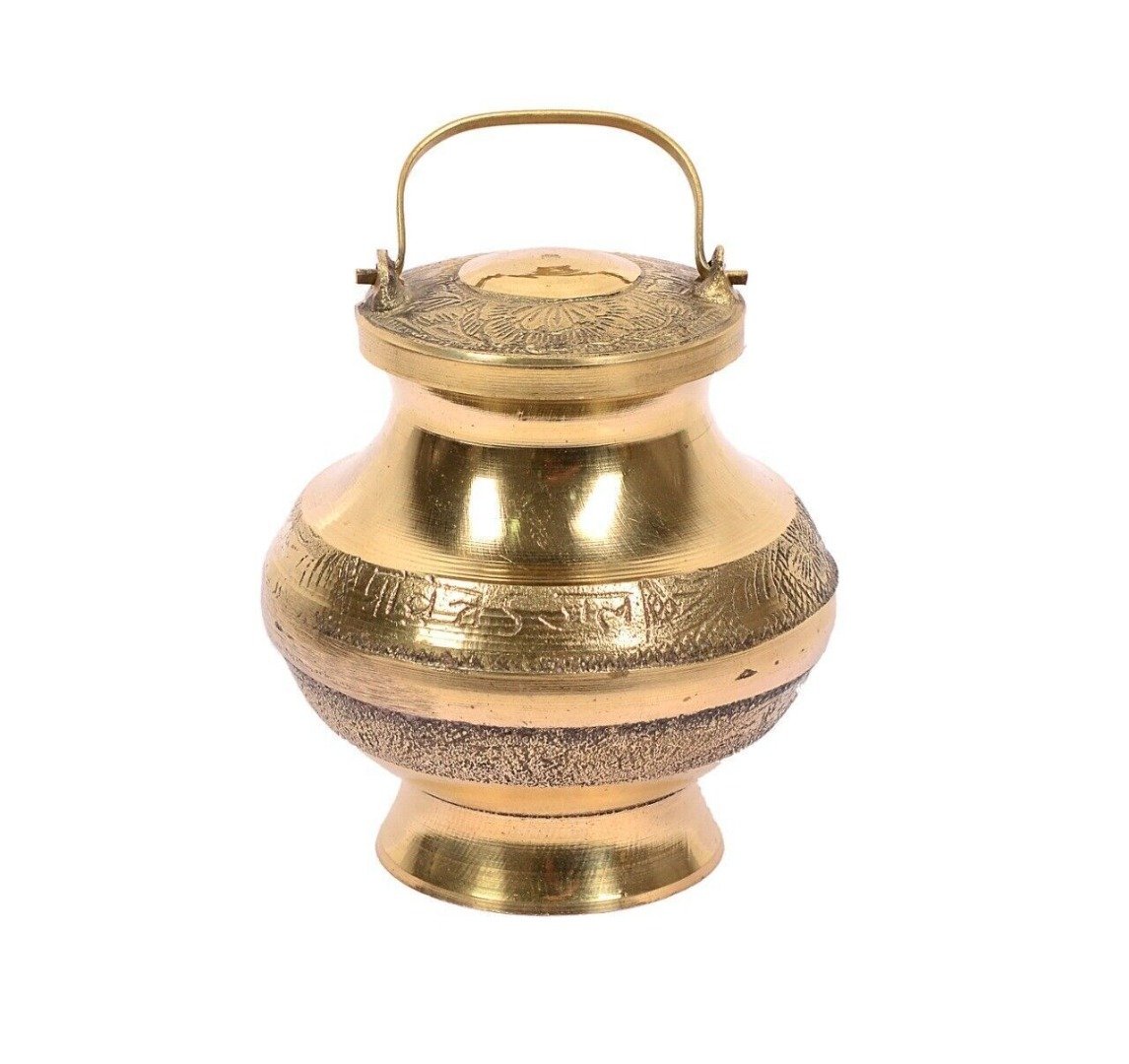 Hindu Water Vessel | Brass Mini Kamandal Ganajal Hindu