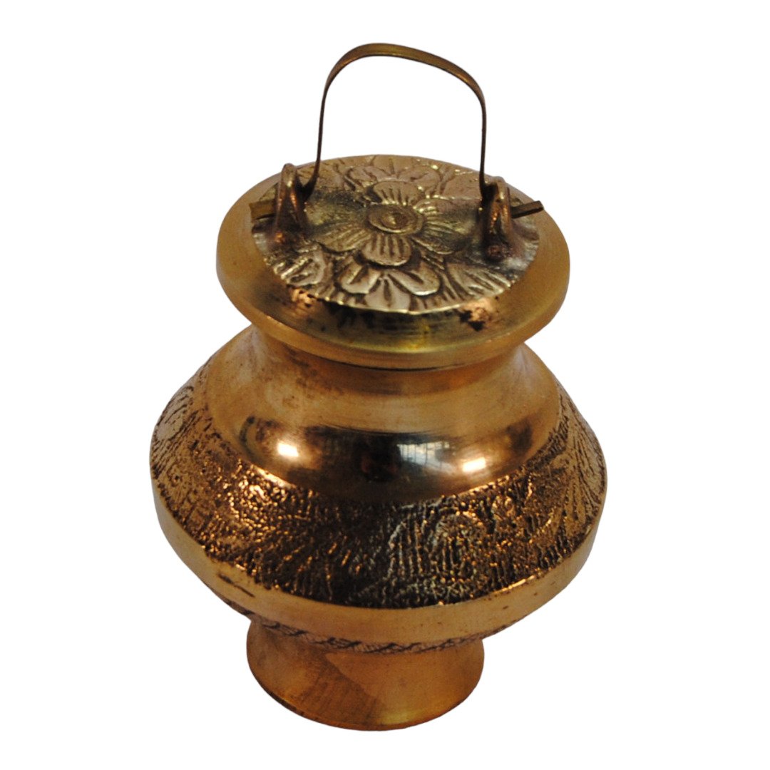 Hindu Water Vessel | Brass Mini Kamandal Ganajal Hindu