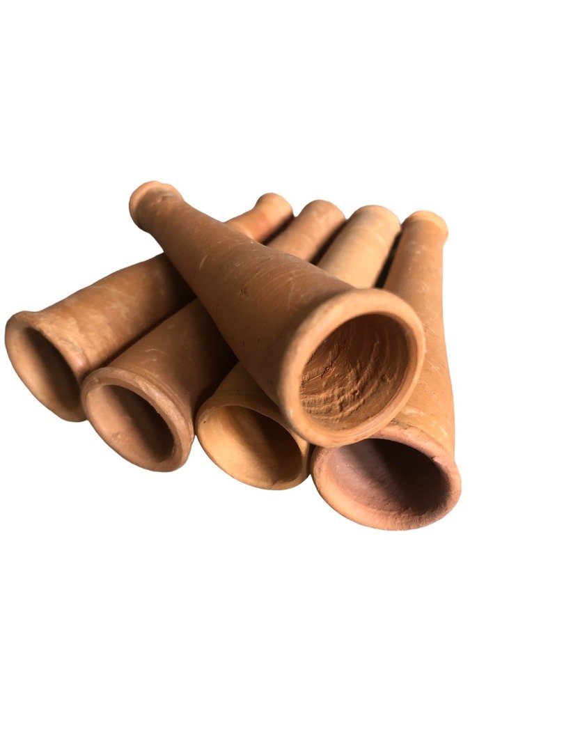Clay Chillum -5 PC 2.5'' Chillam Smoking Pipe Terracotta