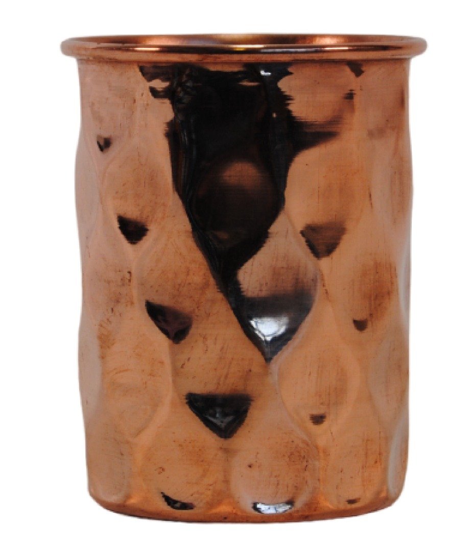 Copper Beaker Pair | 2 x Hammered Pure Copper Cups | Terrapin Trading