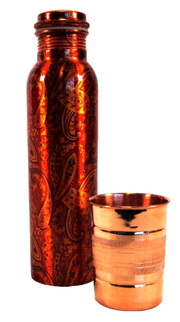 Copper Flask - 100% Pure Copper 1L + Cup | Terrapin Trading
