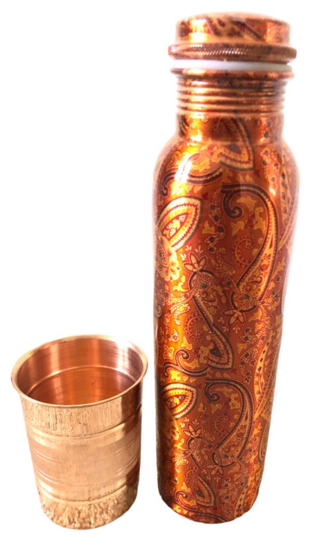 Copper Flask - 100% Pure Copper 1L + Cup | Terrapin Trading