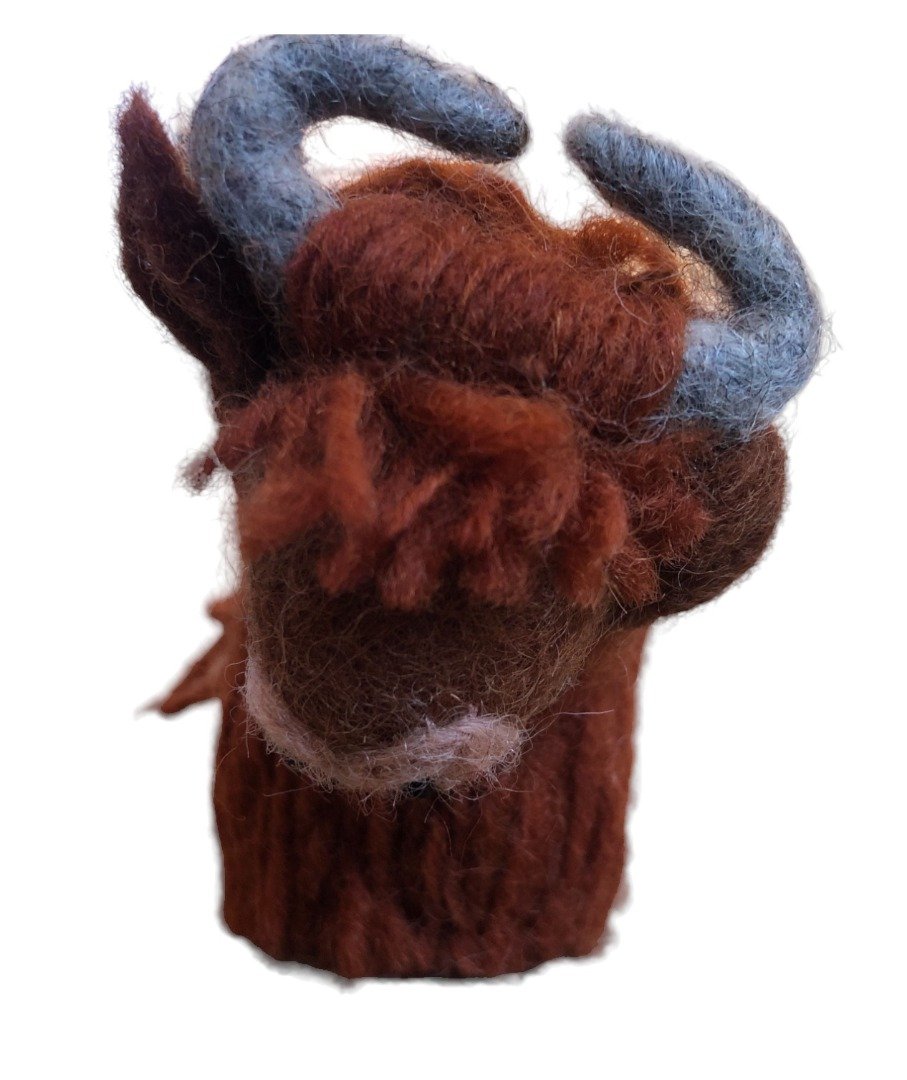 highland cow toy - wool mountain yak fluffy gift animal scottish