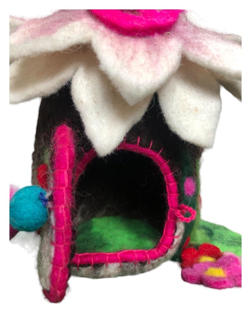 Felt Wool Magical Pixie Fairy House Elf Woodland Dolls Pink