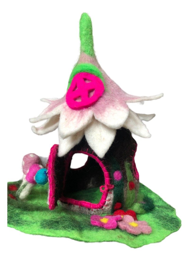 Felt Wool Magical Pixie Fairy House Elf Woodland Dolls Pink