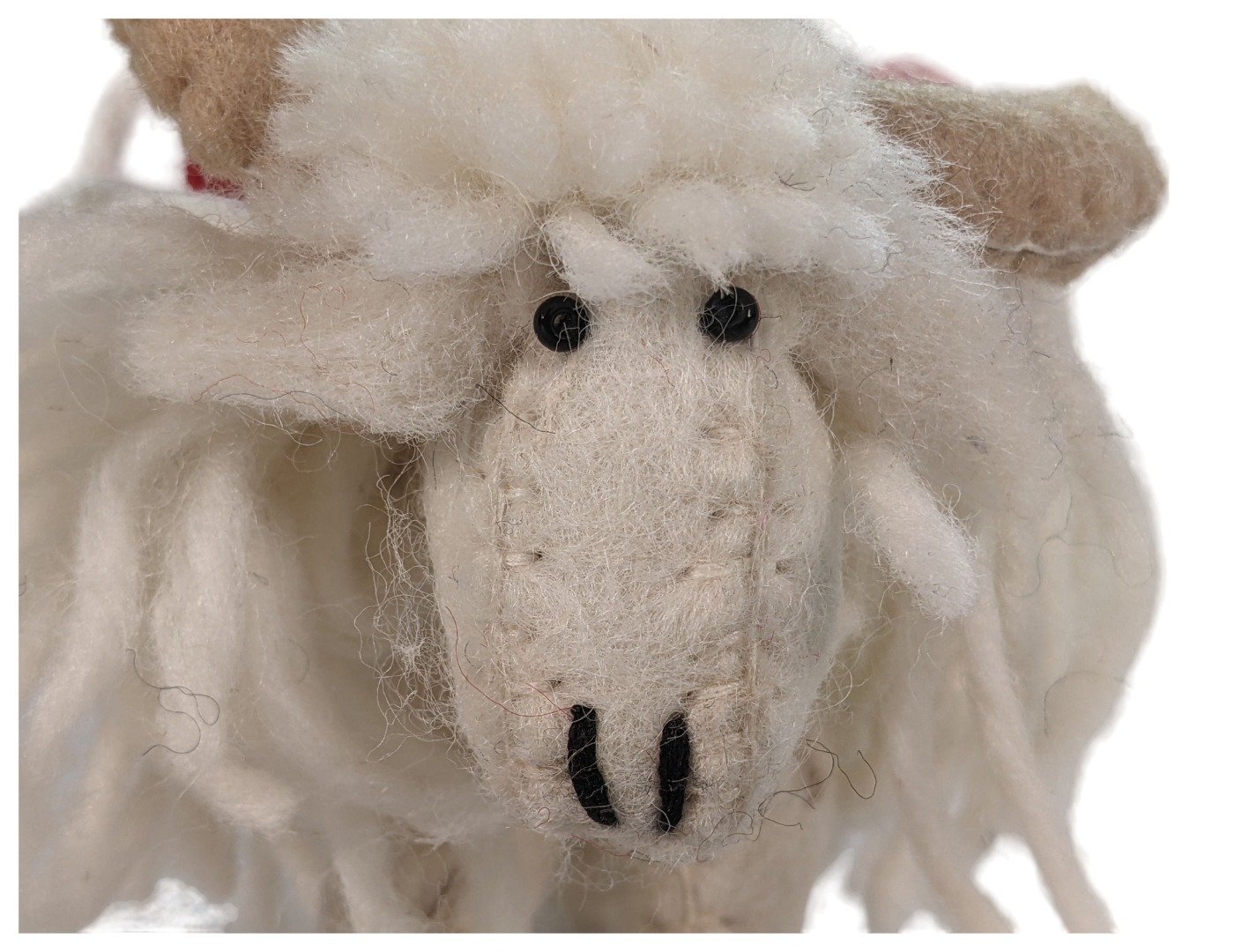 felt wool white cow nepalese yak ornament fluffy gift animal scottish