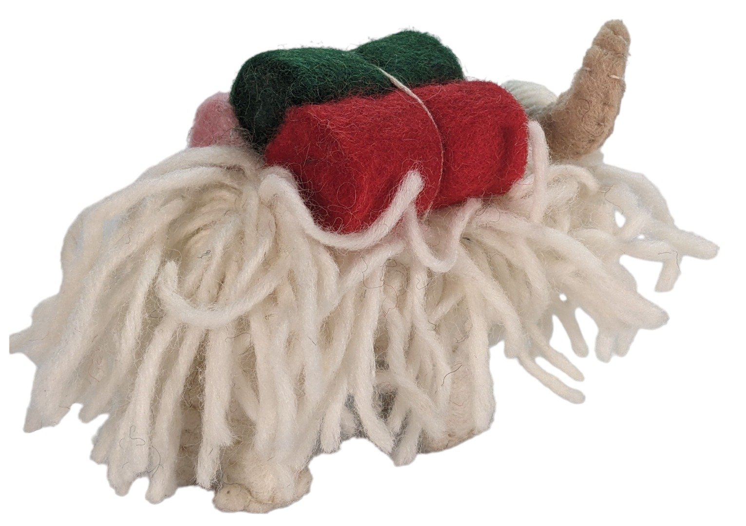 felt wool white cow nepalese yak ornament fluffy gift animal scottish