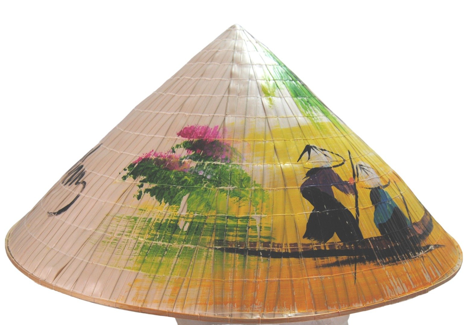 Genuine Painted Vietnamese Non La Conical Hat Vietnam Asia Viet Cong ...
