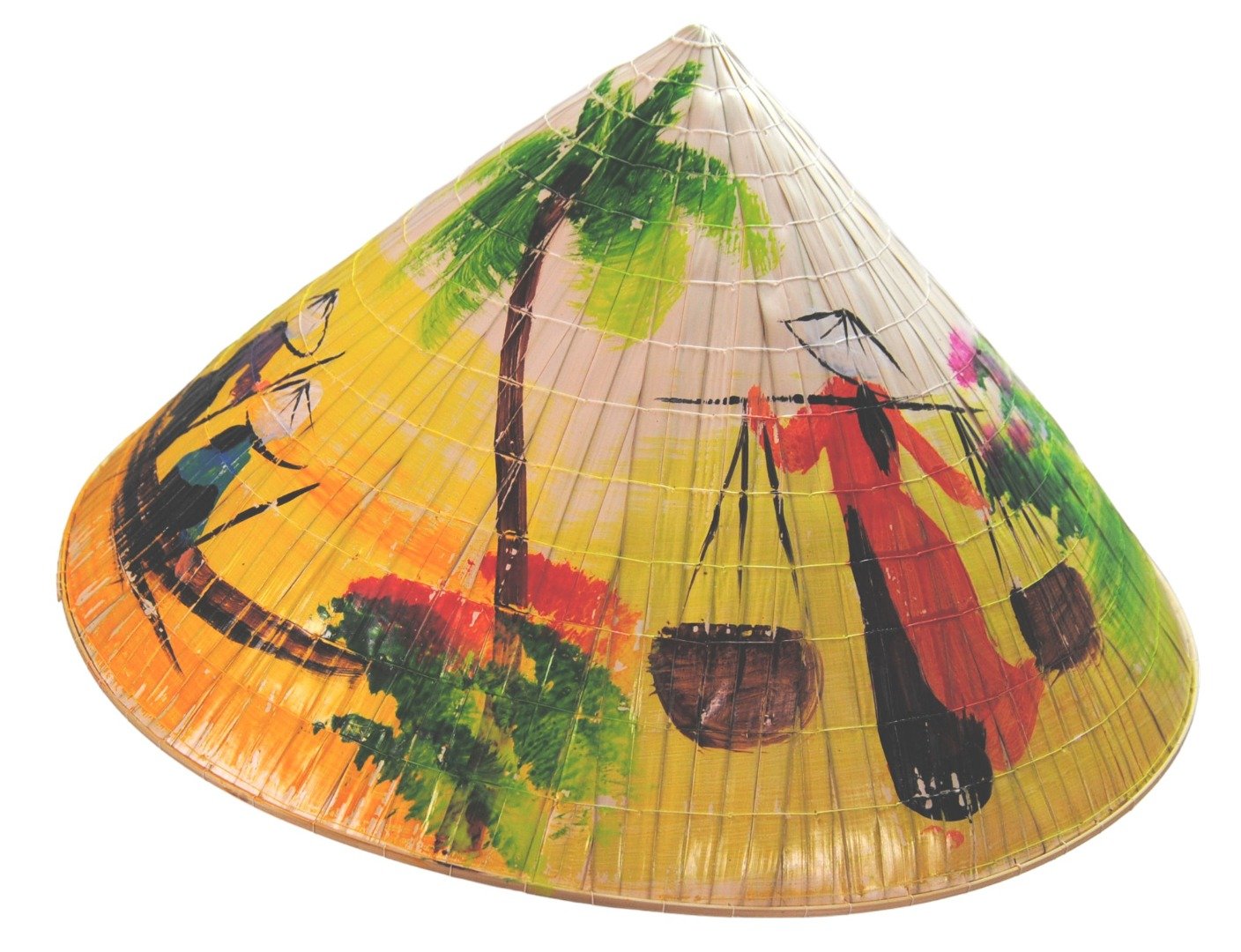 Genuine Painted Vietnamese Non La Conical Hat Vietnam Asia Viet Cong ...