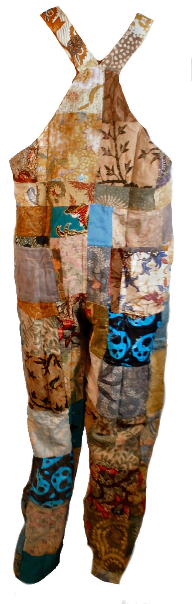Patchwork Dungarees Old Batik from Bali - Terrapin Trading