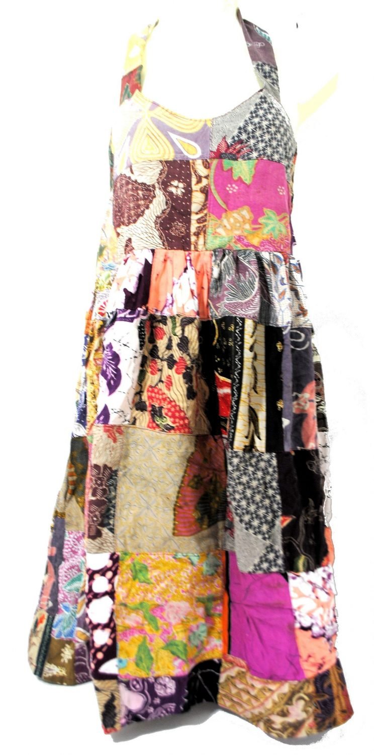 Batik Dress - Balinese Patchwork - Terrapin Trading