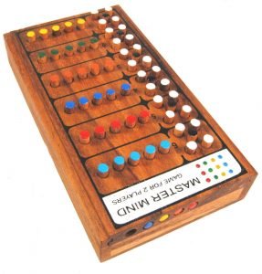 Mastermind Game - Fair Trade Wooden Rainwood Codebreaker Strategy