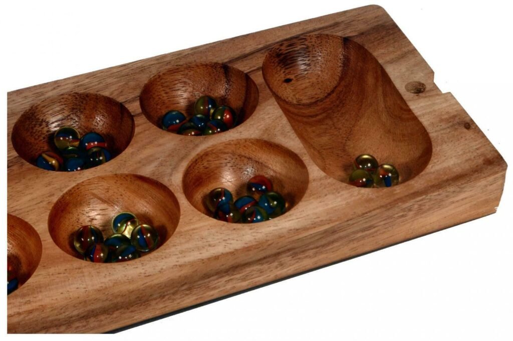 Sungka Game - Wooden Congkak Kalaha Mancala Traditional Boardgame