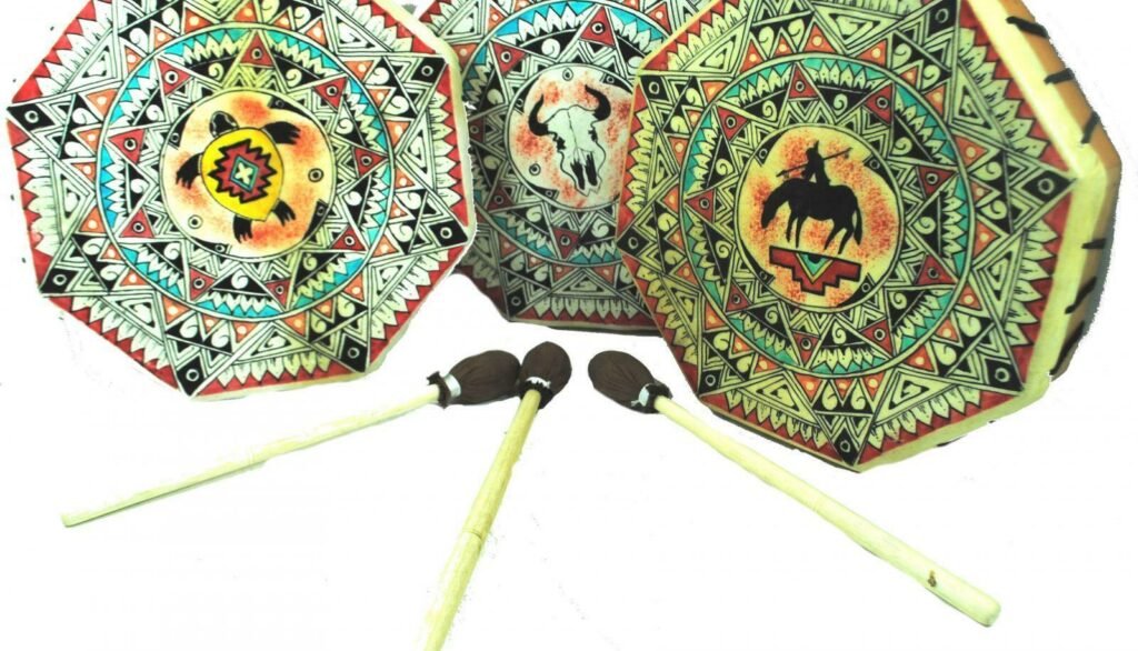 Tribal Drum - Fair Trade Native American Style Hand Tambourine Drum