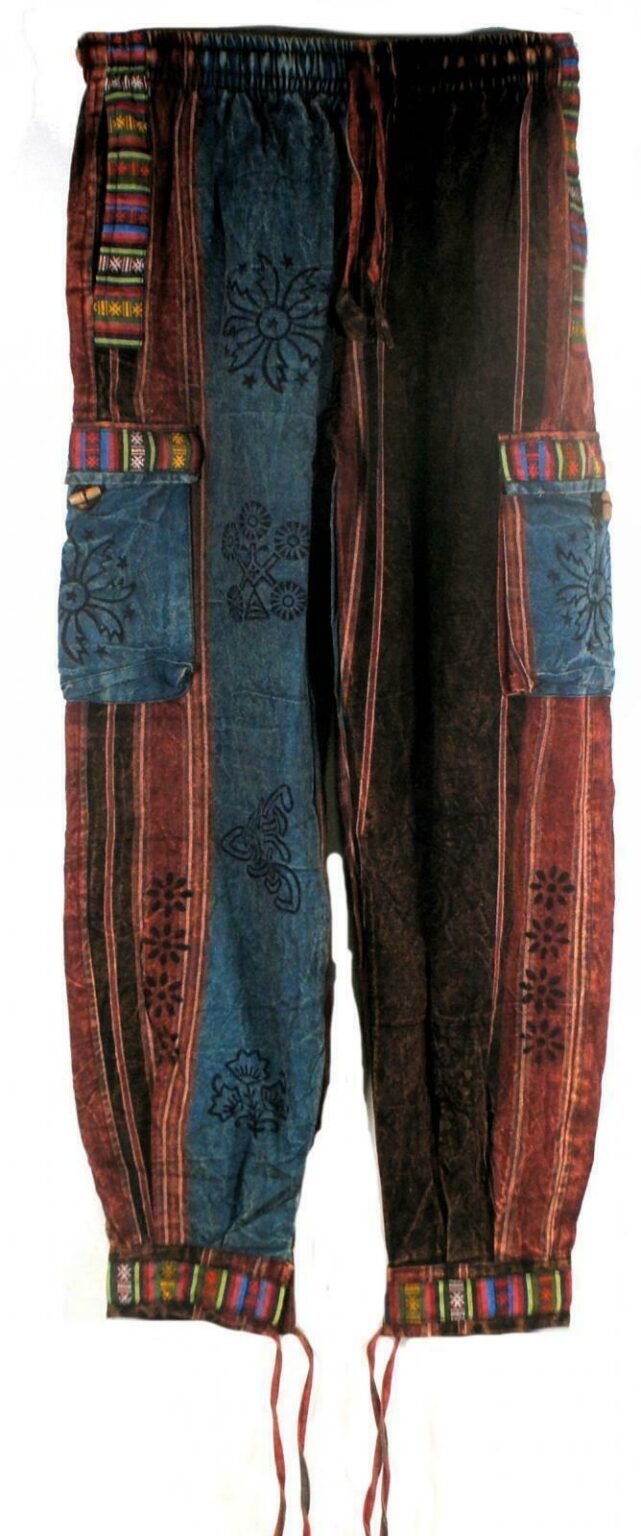 Nepal Pants / Trousers with Real Patches - Terrapin Trading